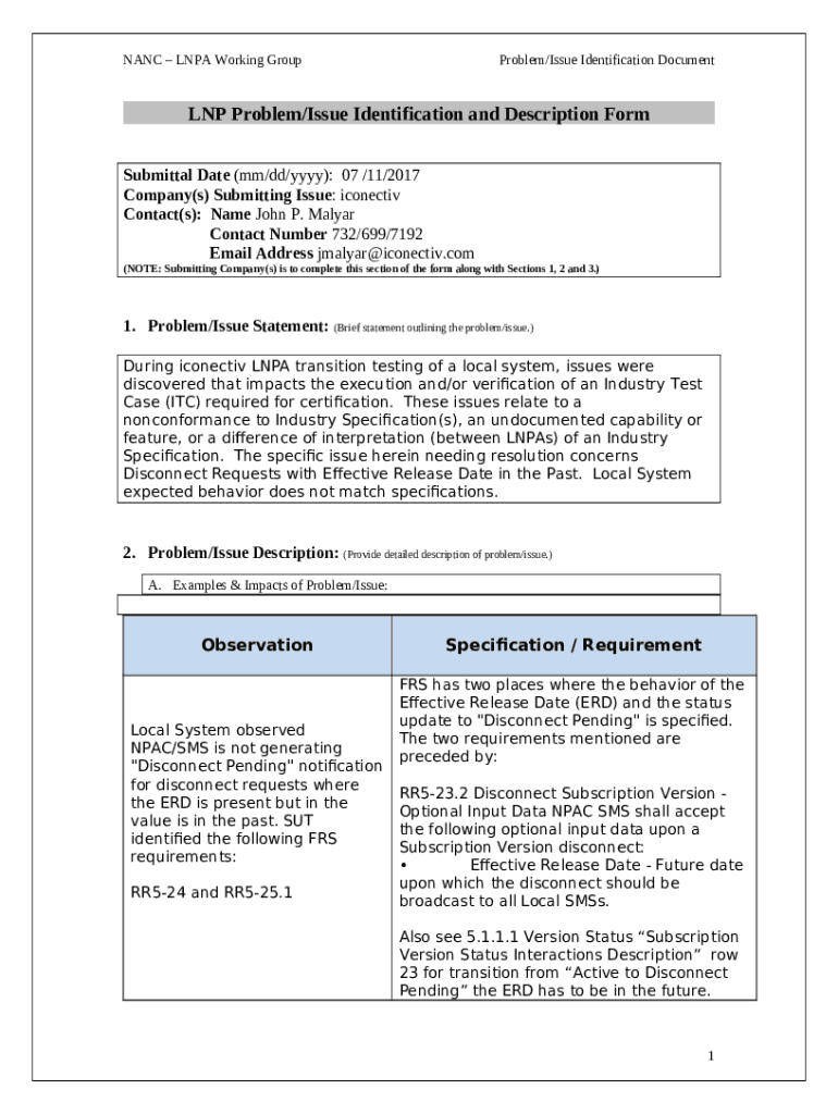 The specific issue herein needing resolution concerns Disconnect ...