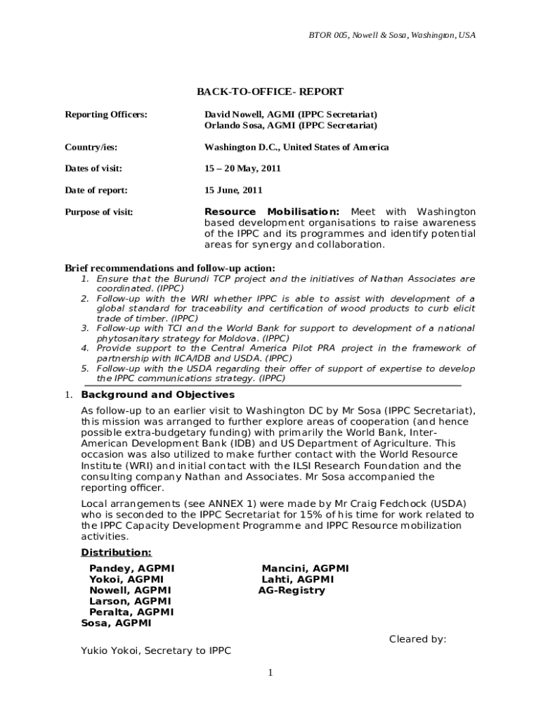 BACK-TO-OFFICE- REPORT Doc Template | pdfFiller