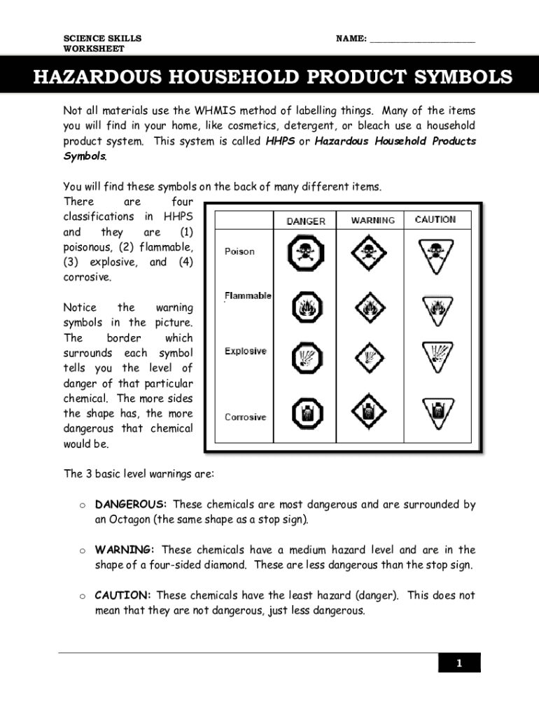 Fillable Online Copy of 4 WHMIS-and-safety-worksheet (1) (pdf) Fax ...