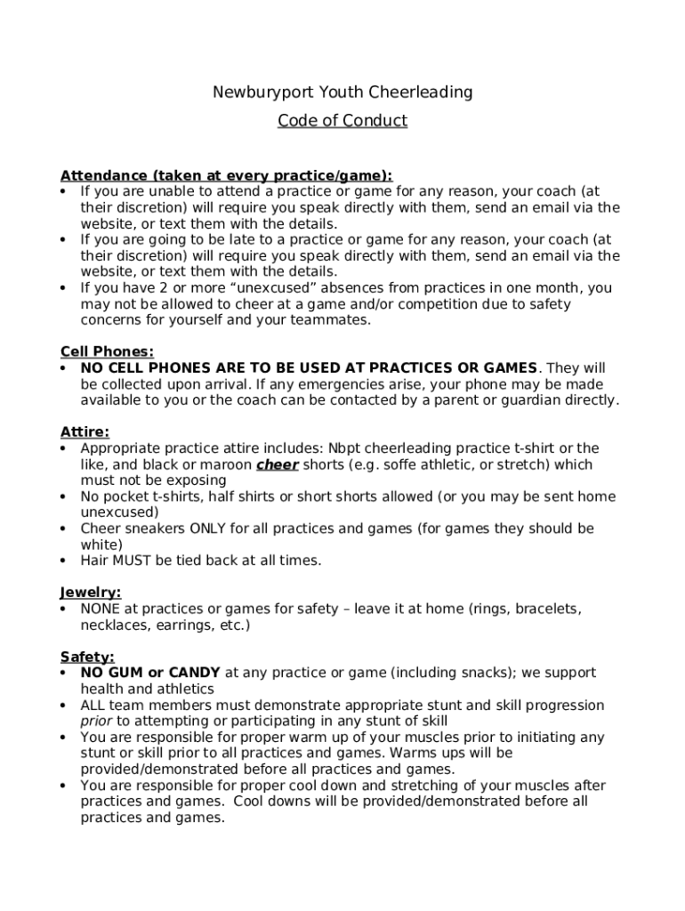 cheer code of conduct.docx - cloudfront.net Doc Template | pdfFiller