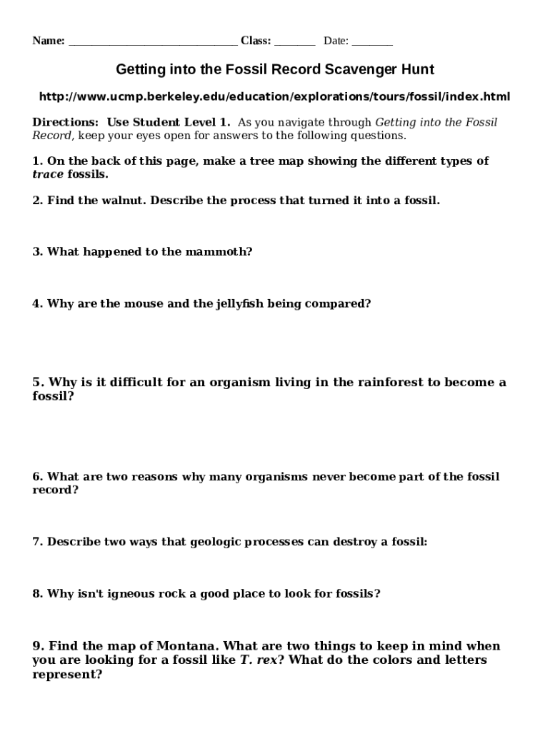 Geologic Time WorksheetPDF Doc Template | pdfFiller