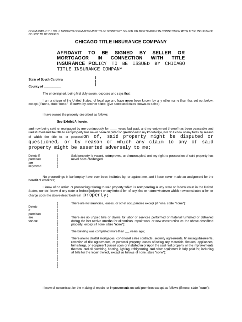 Owner's Affidavit (Commercial Real Estate) (CA)Practical Law Doc Template | pdfFiller