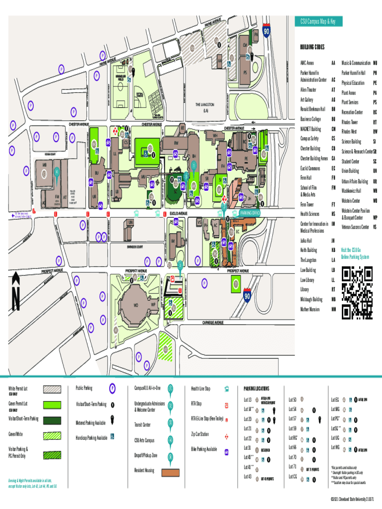 Fillable Online CSU Campus Map & Key BUILDING CODES Fax Email Print ...
