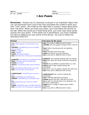 What are some good inanimate objects to personify? Doc Template | pdfFiller