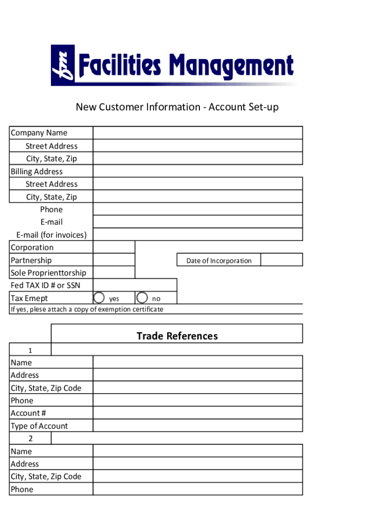 Fillable Online New Customer Setup Form - Flexcraft Fax Email Print ...