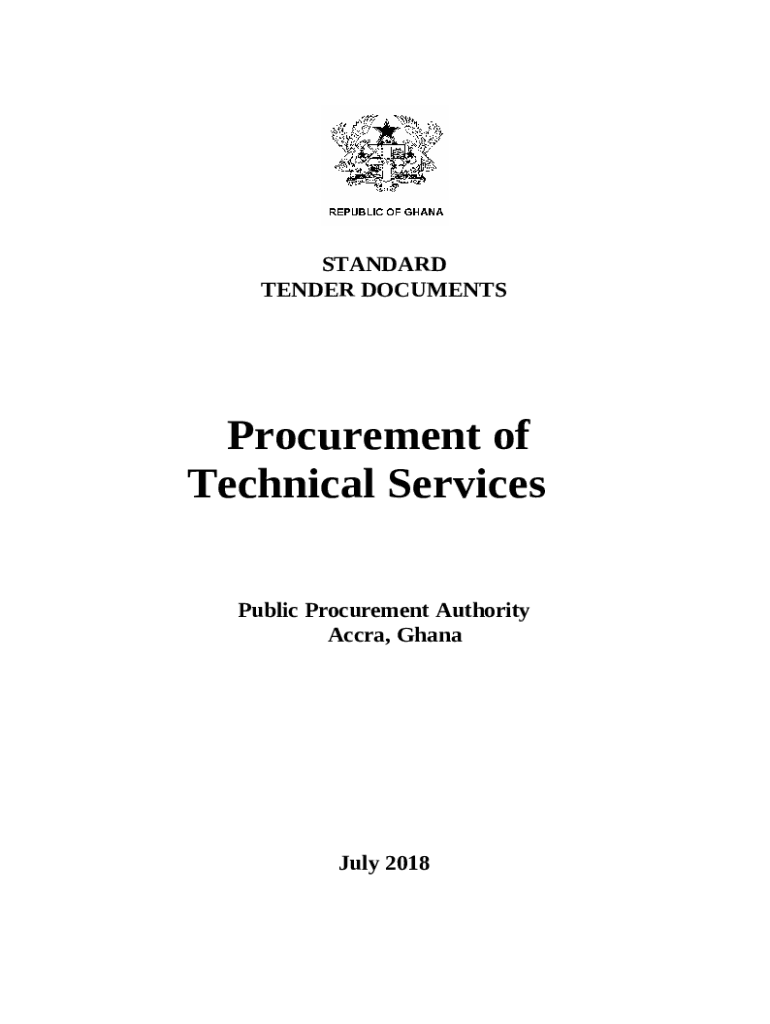Standard Tendering Documents for Supply and Installation ... Doc Template | pdfFiller