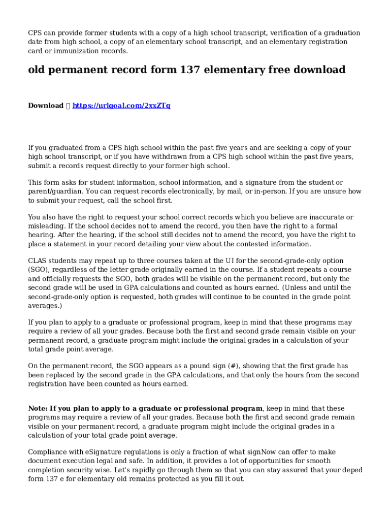 Old Permanent Record Form 137 Editable - Fill Online, Printable ...