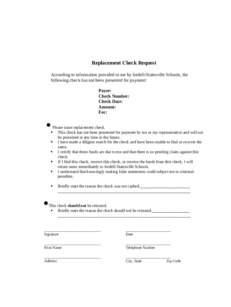 Completion a Check Void Request Doc Template | pdfFiller