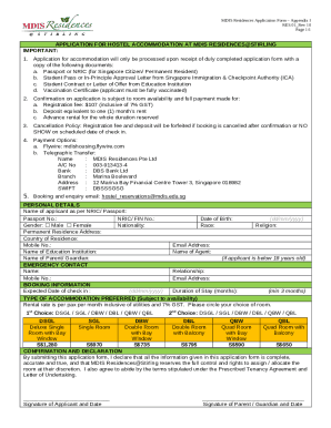 application for hostel accommodation at mdis residences ... Doc ...