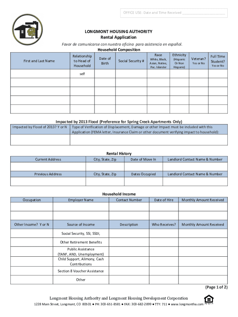 Fillable Online Affordable Housing Online - Low-Income Rent and Waiting ...