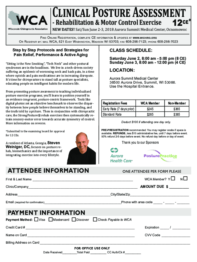 Fillable Online Clinical Posture Assessment Fax Email Print - pdfFiller
