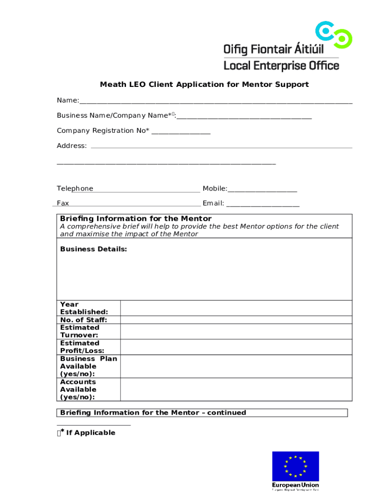 Mentoring and Mentor Panel - Meath Doc Template | pdfFiller