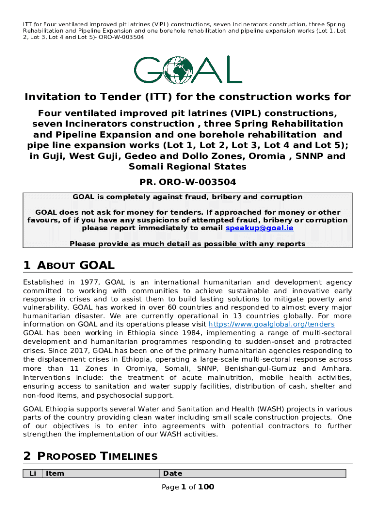 Invitation to Tender (ITT) for the construction works for Four ... Doc ...