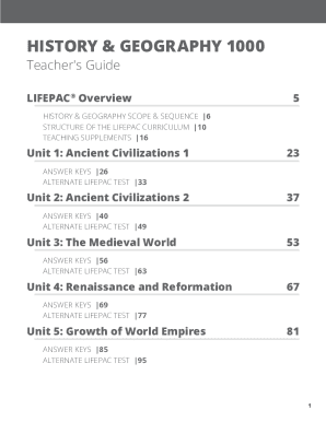 Fillable Online Lifepac History 10 Teacher Sample Fax Email Print ...