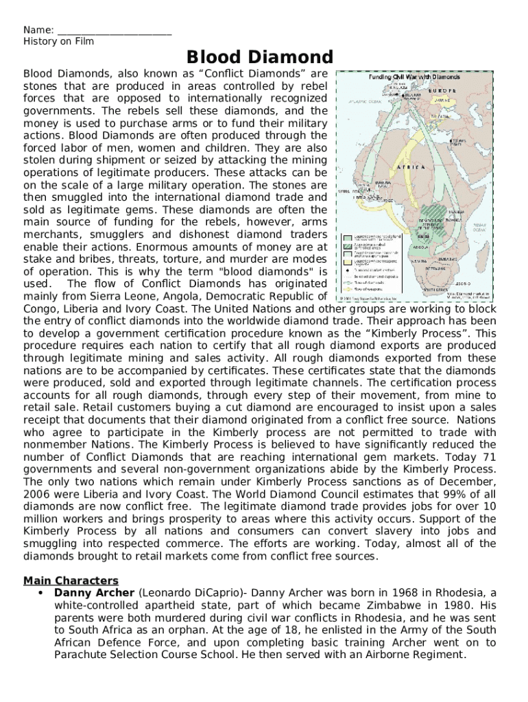 6. Blood Diamonds: The Ugliness of a Natural Beauty Doc Template | pdfFiller