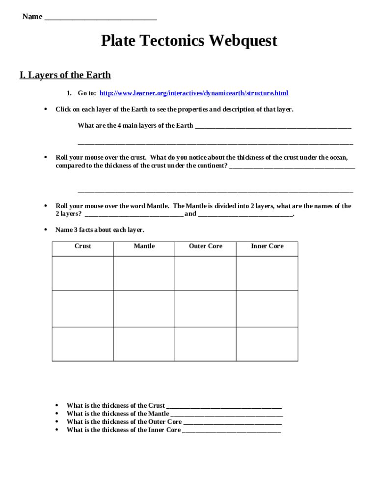 Garren Keckley - Earth's Layer Plate Tectonics.pdf - Name Doc Template ...
