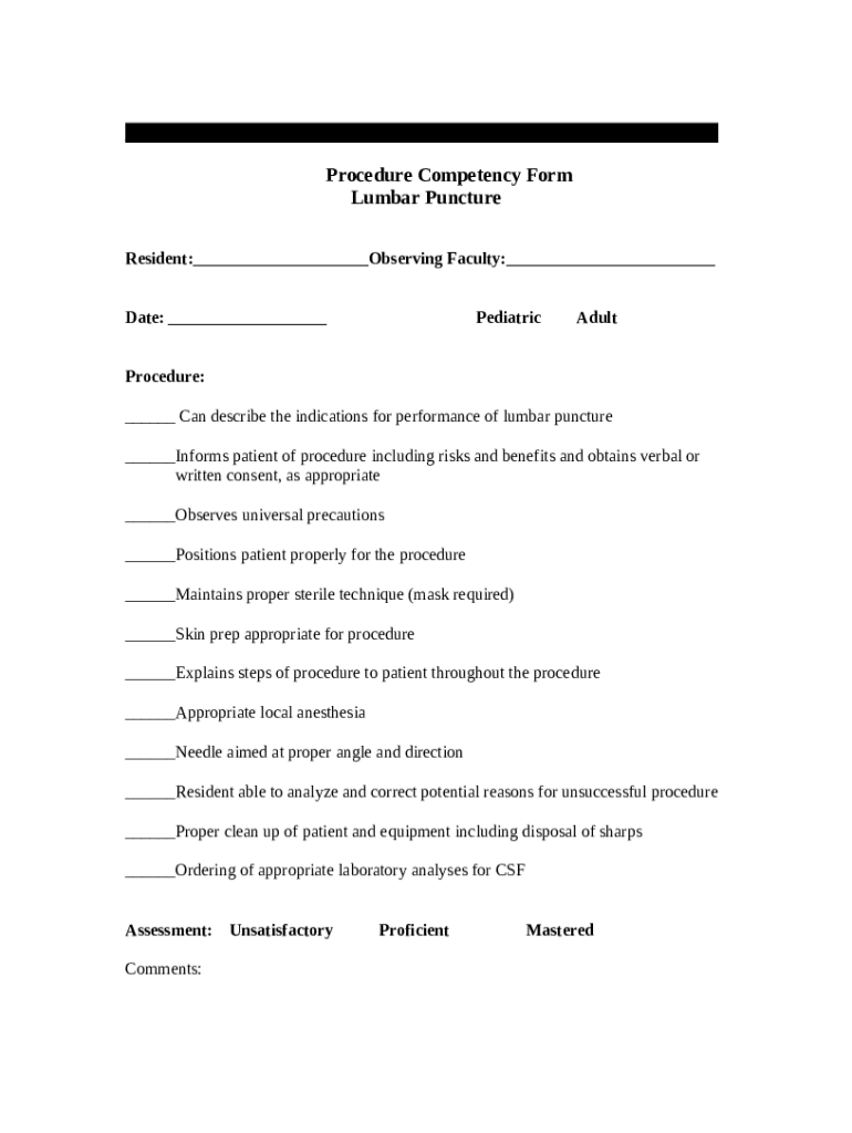 Lumbar Puncture: Background, Indications, Contraindications Doc ...