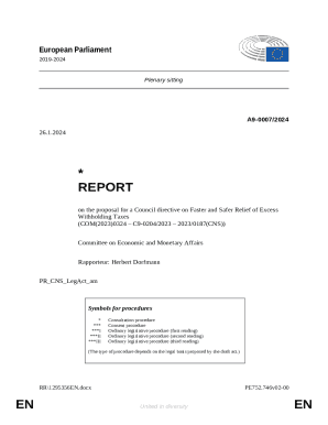 on the proposal for a Council directive on Faster and Safer Relief of ...