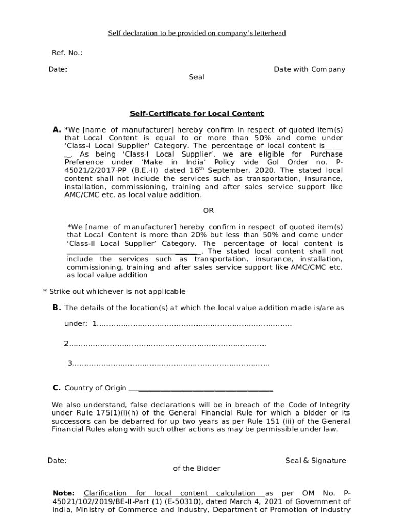 OEM's Company Letterhead File Ref No and other details ... Doc Template ...