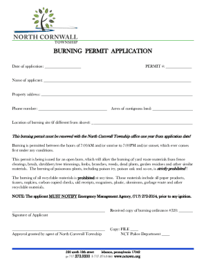 Fillable Online Application/Permit Open Burning Fireworks Fax Email Print - pdfFiller