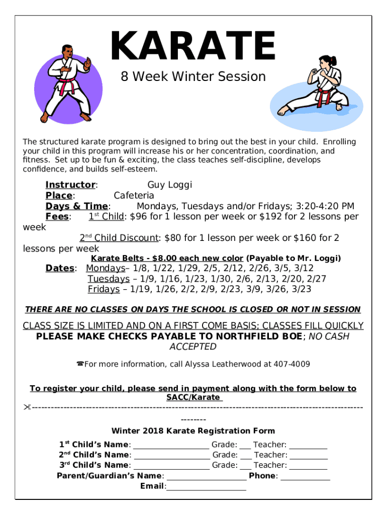 5 Reasons You Should Enroll Your Child in Martial Arts Doc Template | pdfFiller