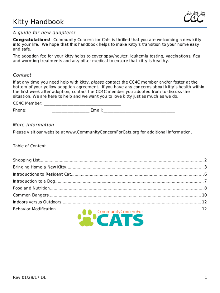 New Cat Checklist: Welcome Your New Feline Friend Home Doc Template ...