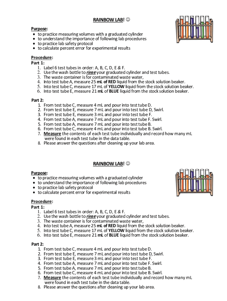 Fillable Online Chem.Rainbow density.docx - LAB RAINBOW DENSITY Goal ...