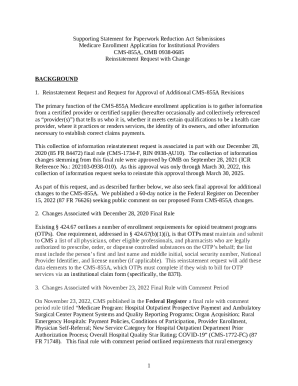 Guidance on Completing the CMS-855A Enrollment Doc Template | pdfFiller