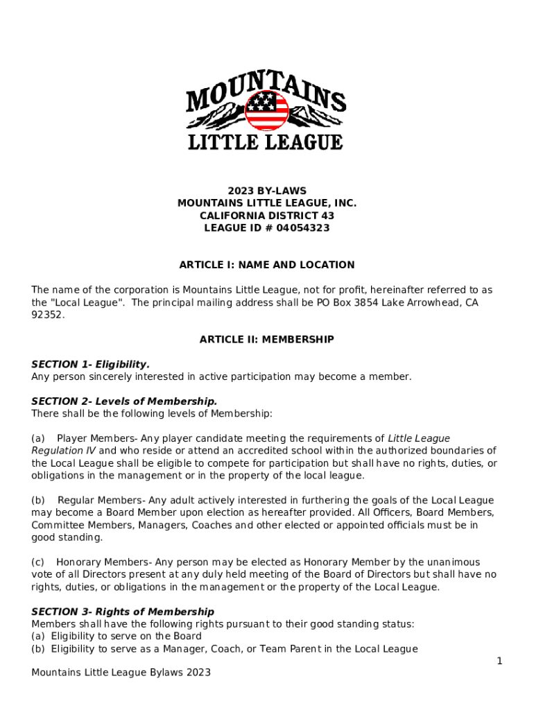 Mountains Little League Of Sb Co - Nonprofit Explorer Doc Template | pdfFiller