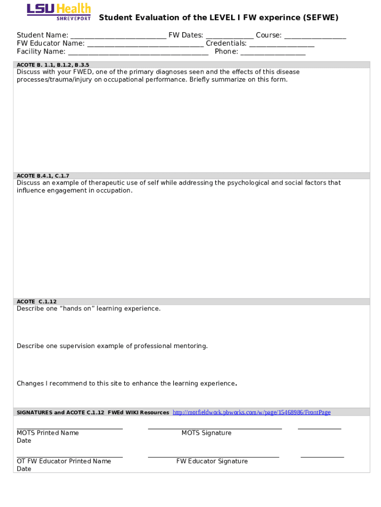 Developing site-specific learning objectives Doc Template | pdfFiller