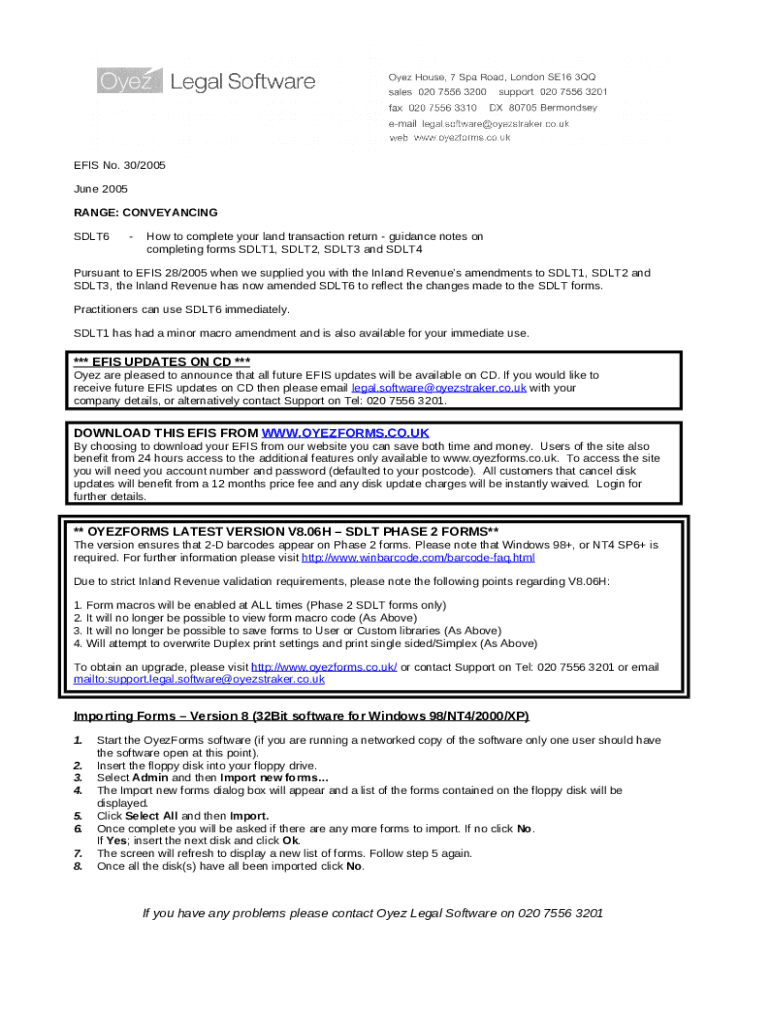SDLT 6 - Land Transaction Return guidance notes Doc Template | pdfFiller