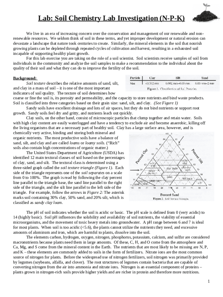 Soil lab.docx - APES- Soil Analysis Lab We live in an era... Doc ...