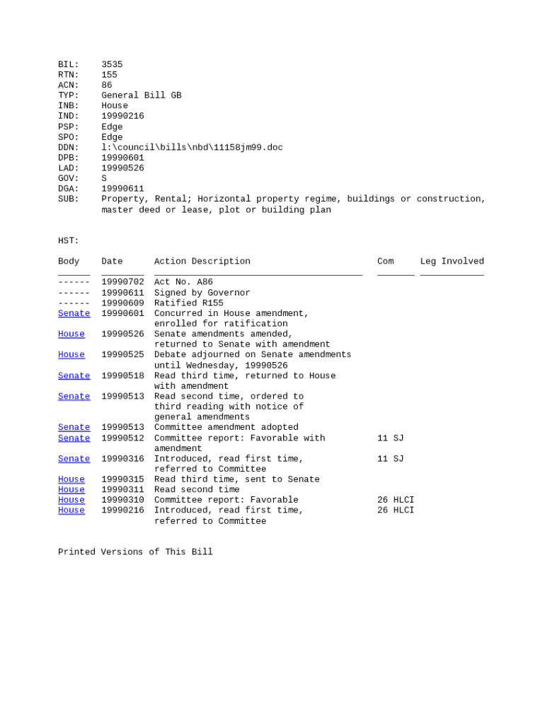 Horizontal property regime, buildings or construction, ... Doc Template ...