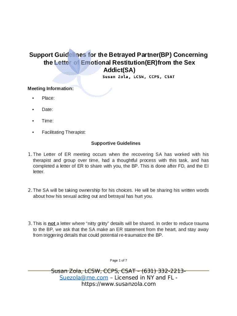 Post-Full Disclosure Letter of Emotional Restitution(ER) ... Doc ...