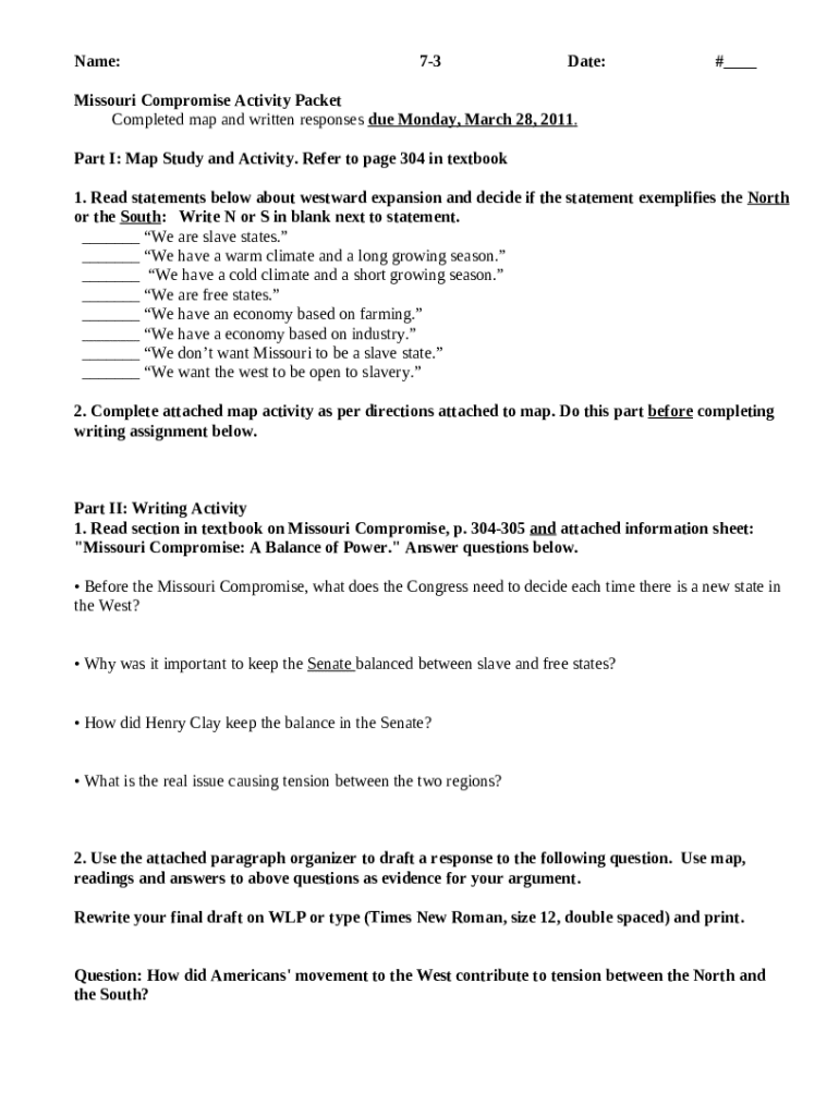 Copy of Missouri Compromise Map Activity with map 1 .pdf Doc Template ...