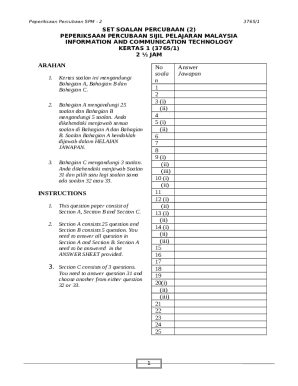 SET SOALAN PERCUBAAN (2) Doc Template | pdfFiller