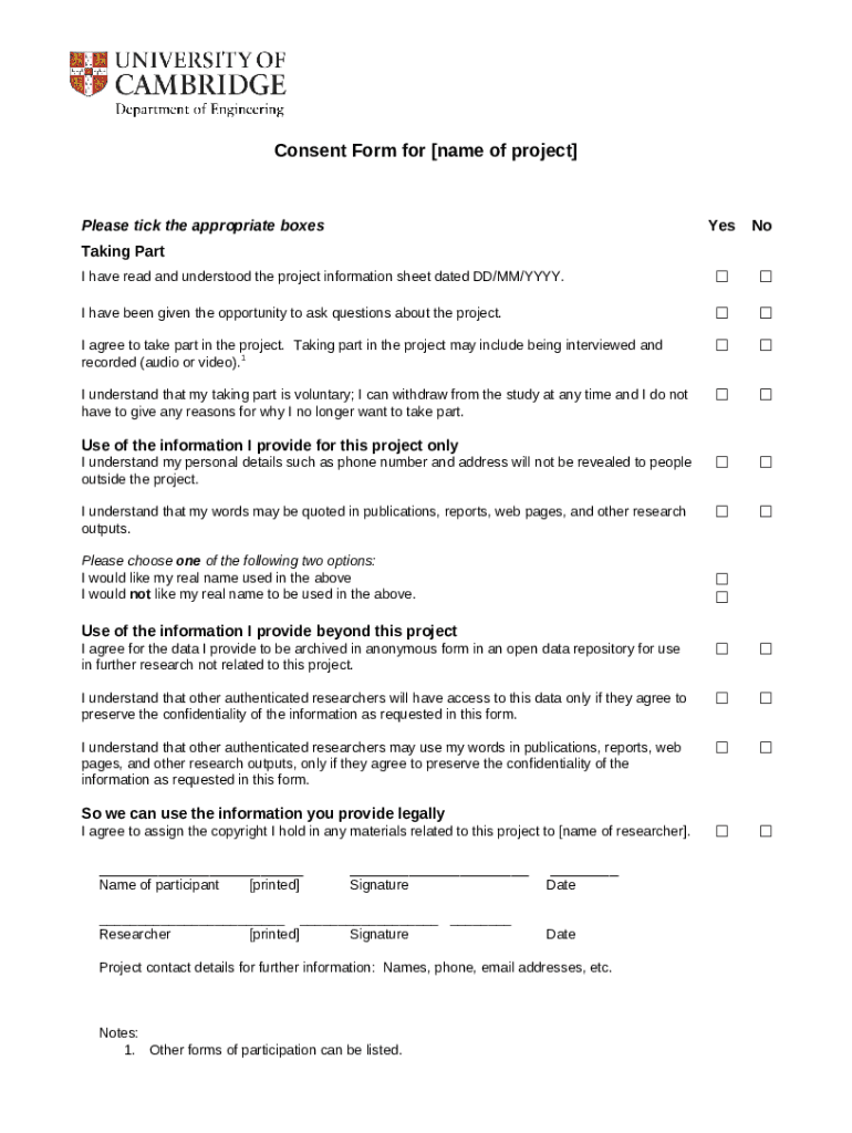 UoM Template for Research Participant Ination Sheets ... Doc Template ...