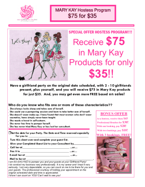 Fillable Online Get BEAUTY your way with MARY KAY!!! Fax Email Print ...