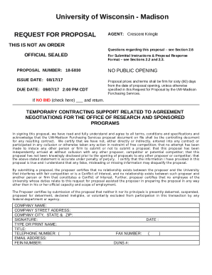 Request for Proposal - Research Data Services Doc Template | pdfFiller