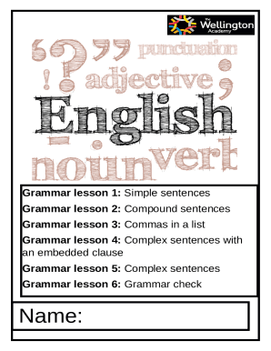 Unit 1 - Lesson 1 Grammar - What is a Sentence? Flashcards Doc Template ...