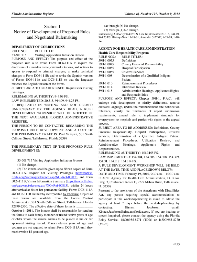 Fillable Online 33-601.715 : Visitation Application Initiation Process Fax Email Print - pdfFiller