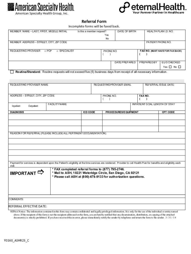 Fillable Online Referral Form Medicalrev120112.doc Fax Email Print - pdfFiller