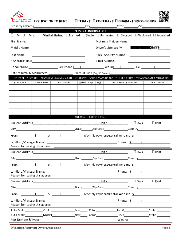 Fillable Online Verification of Secondary Tenant's Residence and ...