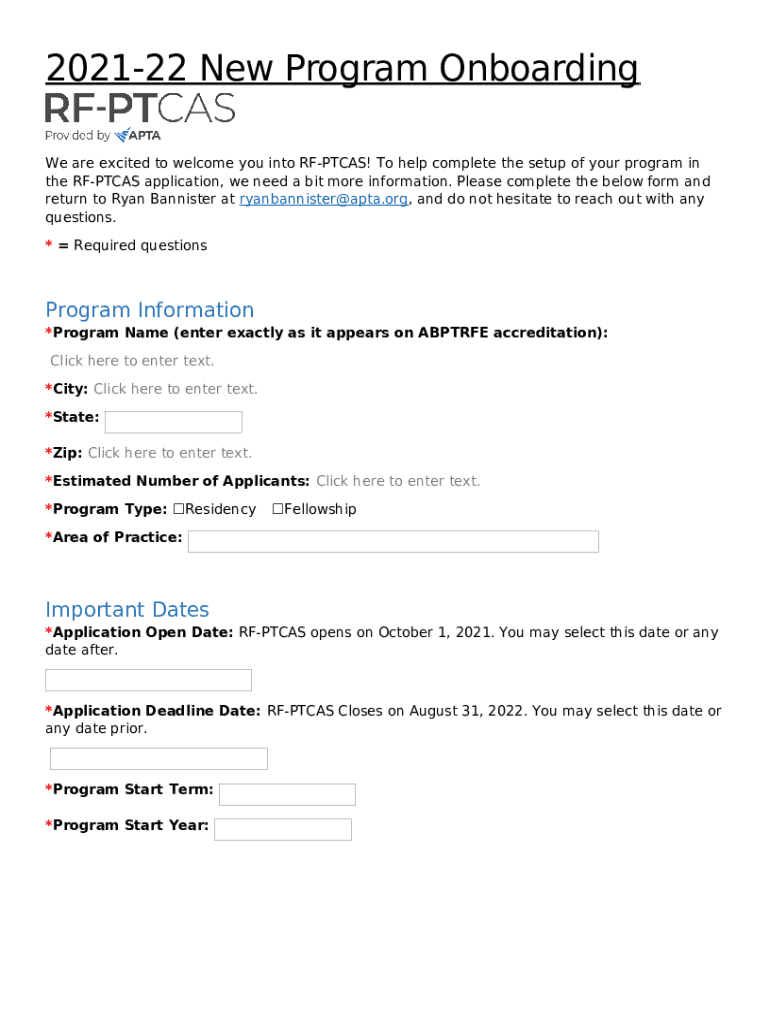 Submitting and Completing Your RF-PTCAS Application Doc Template ...