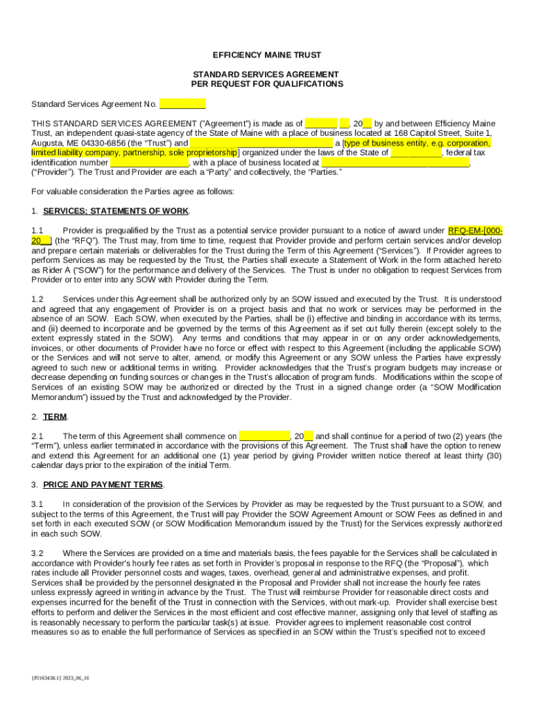 PER REQUEST FOR QUALIFICATIONS Doc Template | pdfFiller