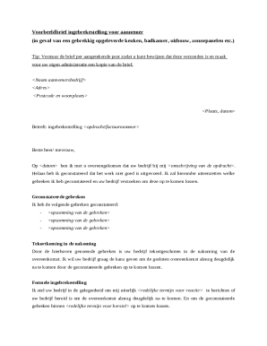 Wat is een ingebrekestelling? + Gratis voorbeeldbrief Doc Template | pdfFiller