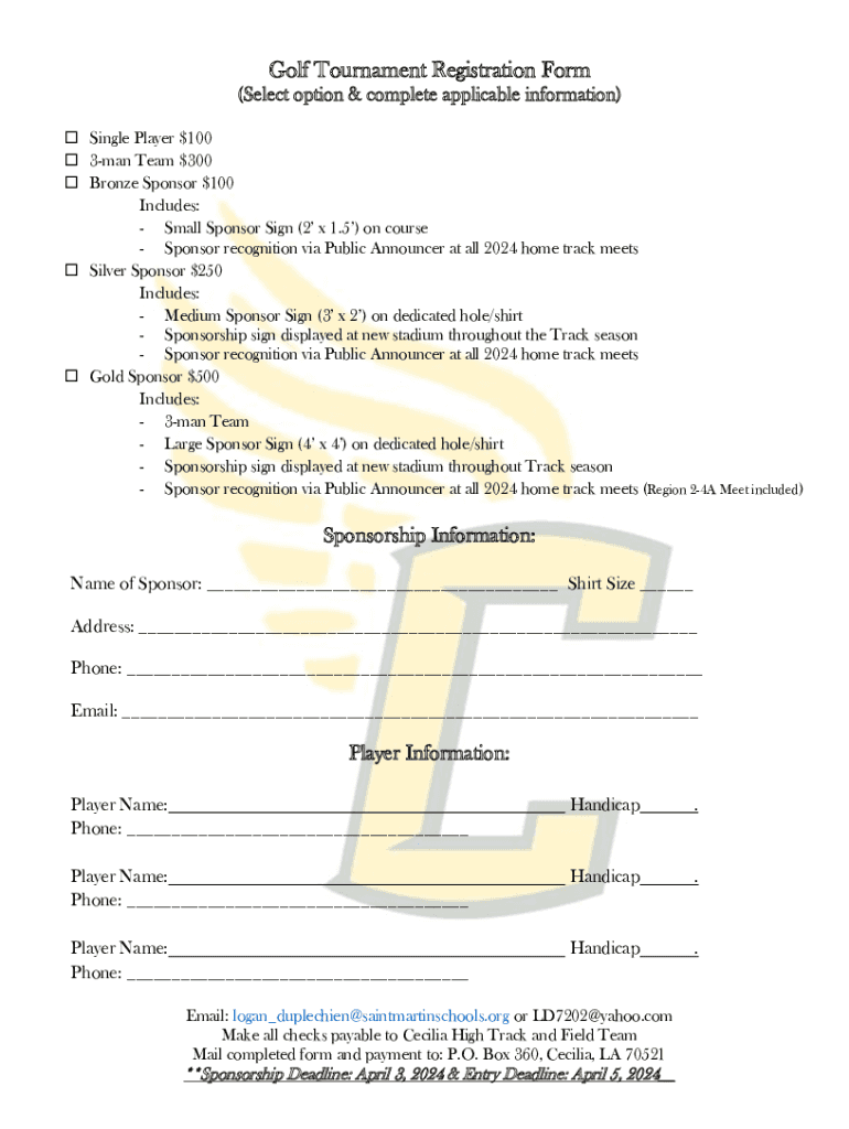 Fillable Online Second Annual Nine & Dine Golf Tournament : Donate Fax ...