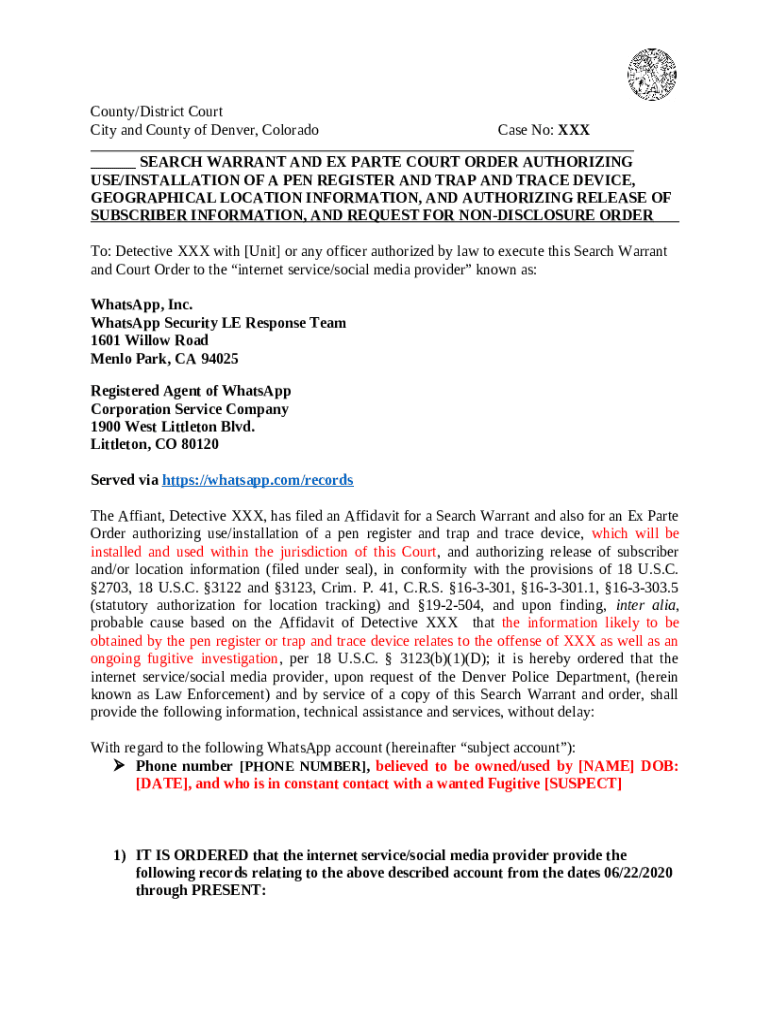 18 USC 3123: Issuance of an order for a pen register or ... Doc ...