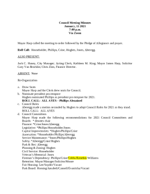 1. Pledge of Allegiance/Prayer 2. Roll Call 3. Special ... Doc Template ...