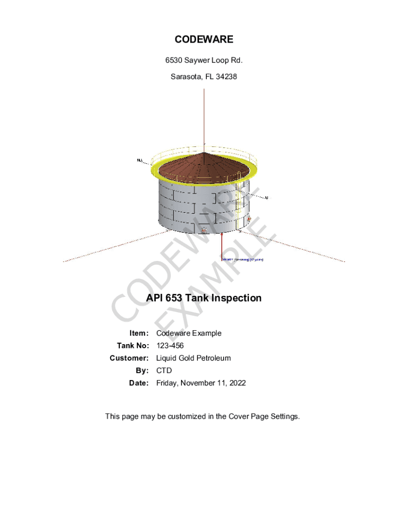 Fillable Online 2 API 653 Intro, inspection and repair of storage tanks ...